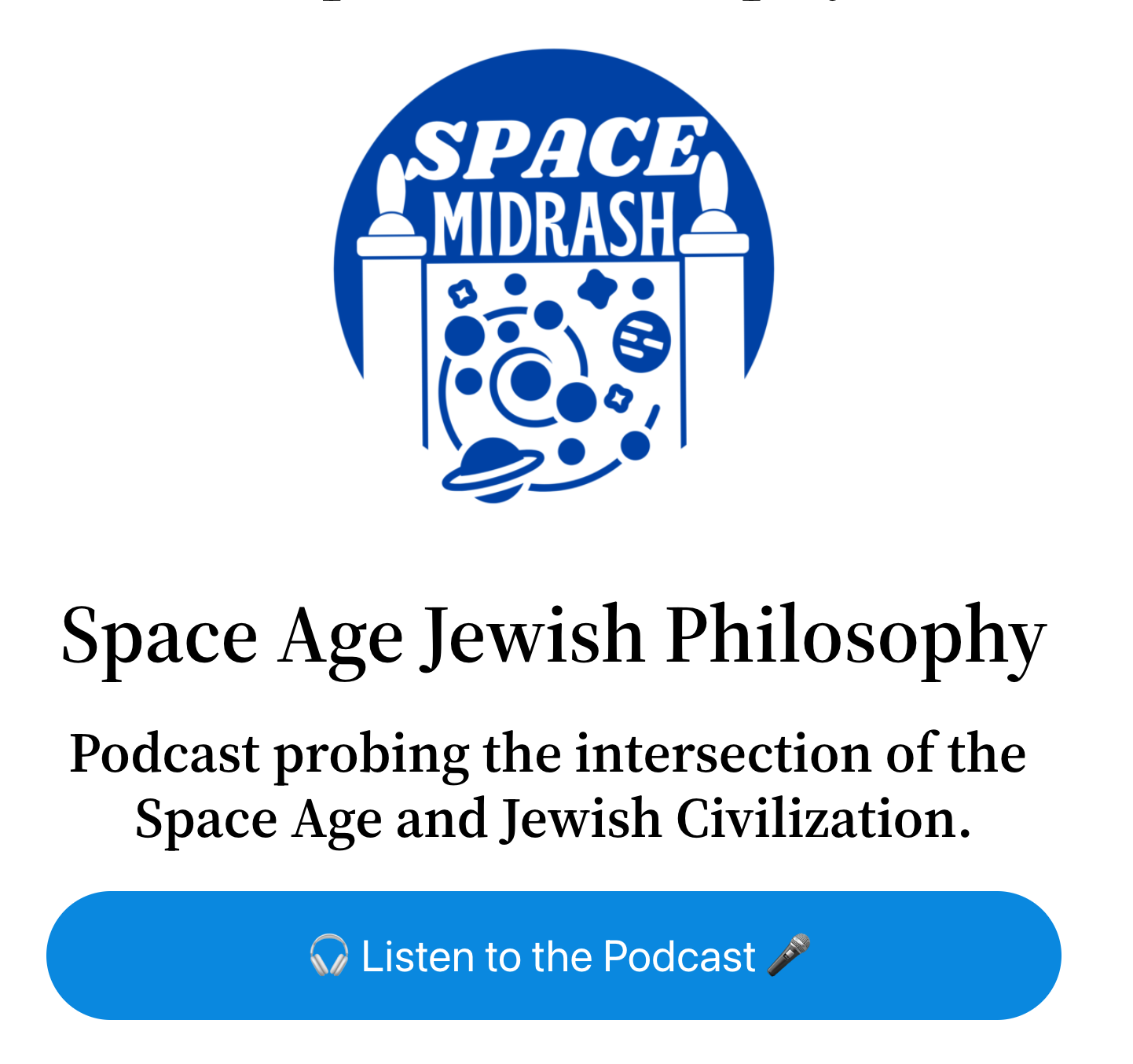 JEWISH FUTURISM AND SPACE PHILOSOPHY PODCAST | SPACE MIDRASH